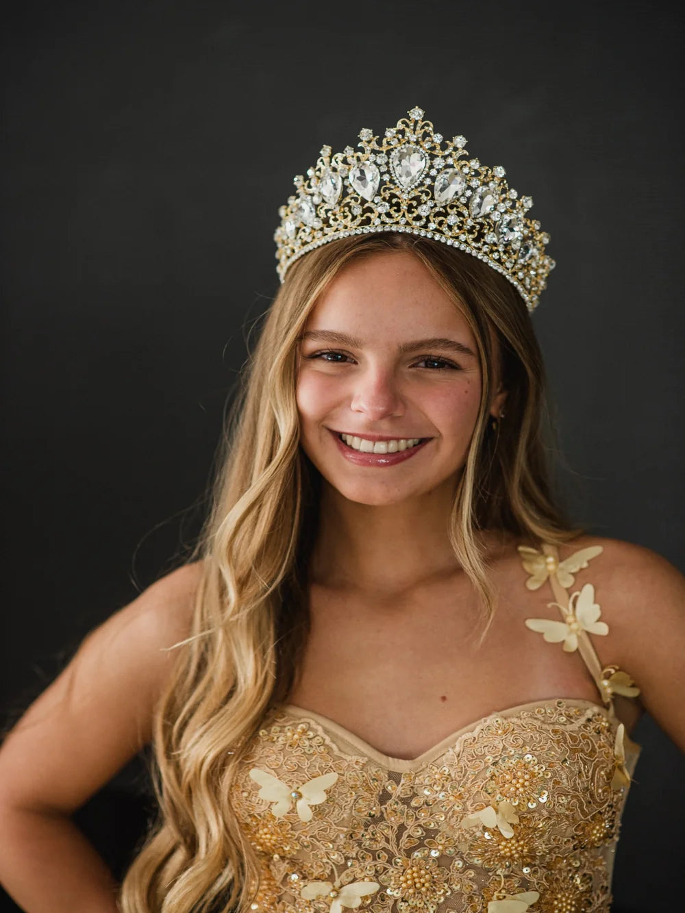 Corona Emperatriz de Cristal Dorada – CrownUp